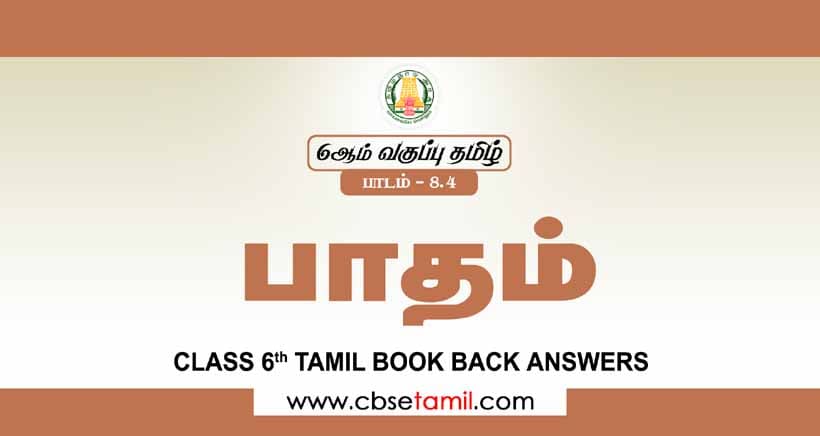 CBSE Class 6 Tamil Solution - 8.4 பாதம்