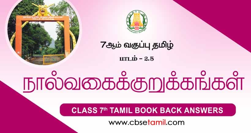 CBSE Class 7 Tamil Solution Chapter - 2.5 நால்வகைக் குறுக்கங்கள்